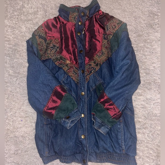 Urban Outfitters | Jackets & Coats | Vintage 9s Denim Aztec Jacket ...